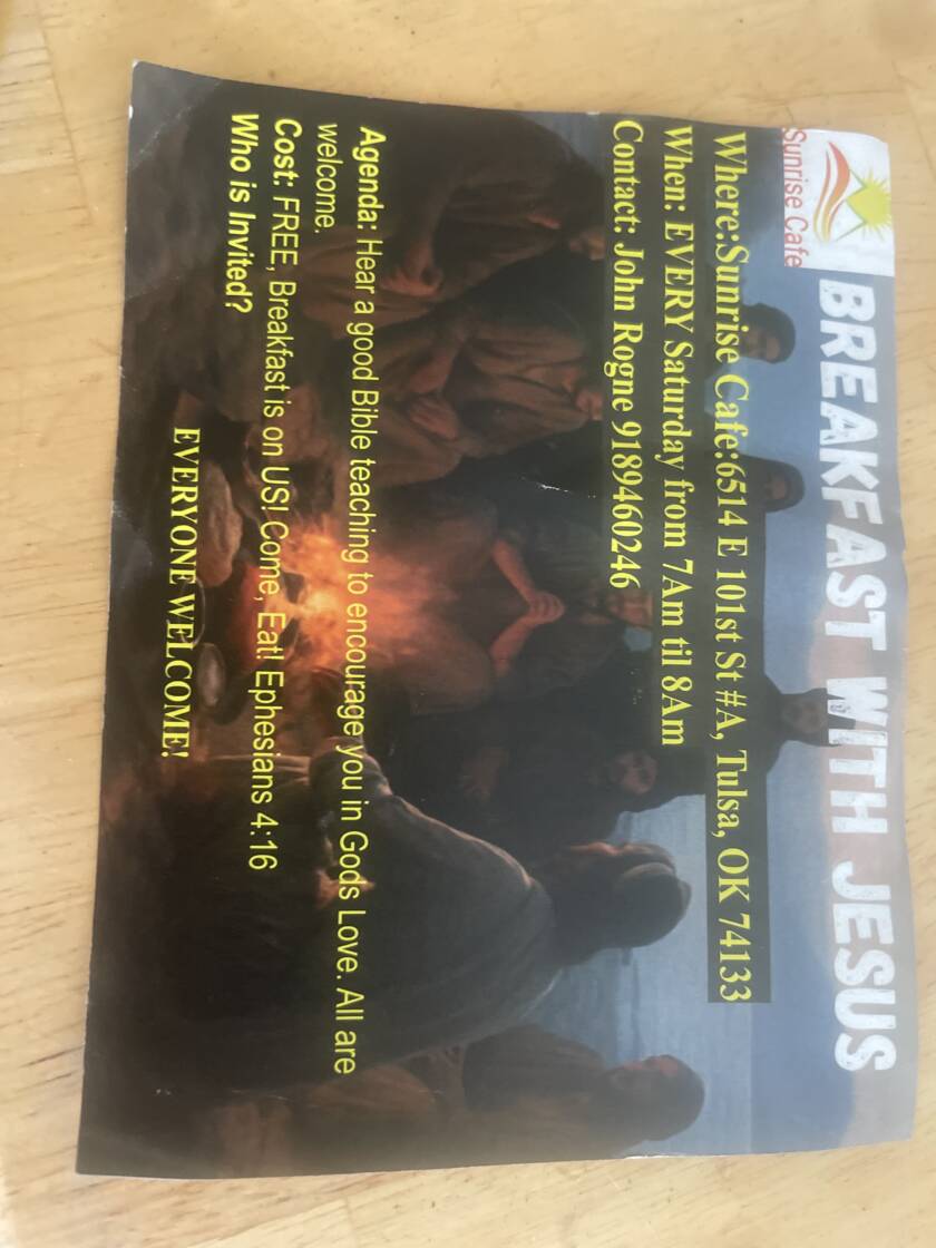Breakfast With JESUS – Chris AOM Ministries
